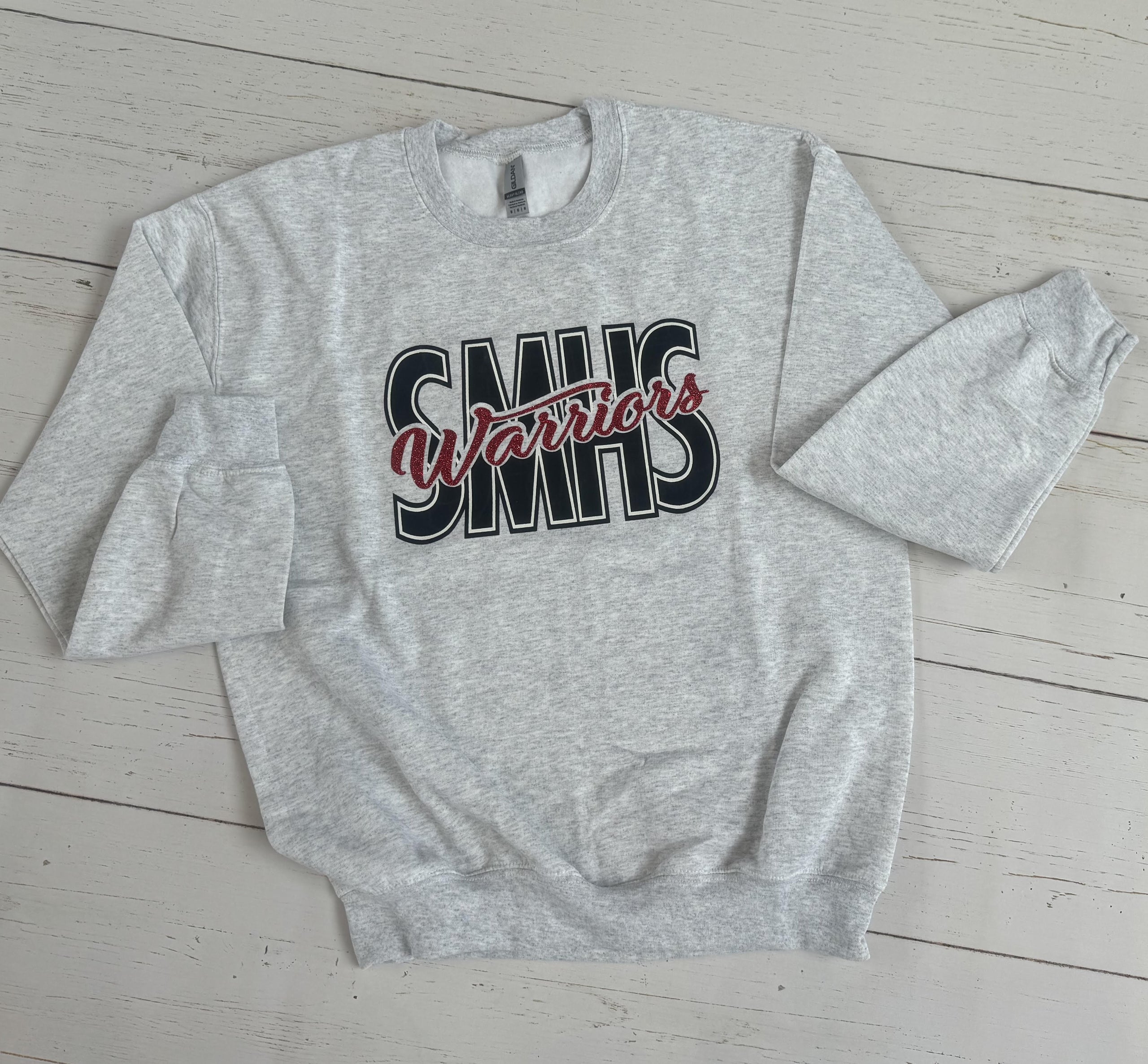 Glitter SMHS Light Grey Crewneck Sweatshirt | St. Michael High School ...